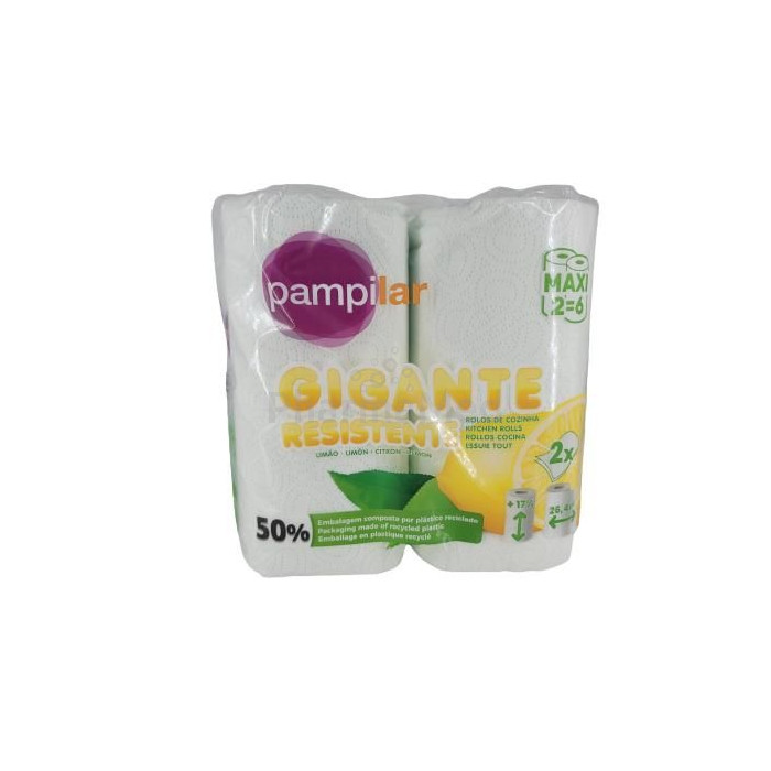PAMPILAR Essuie tout maxi 2 plis parfum citron - 2rlx