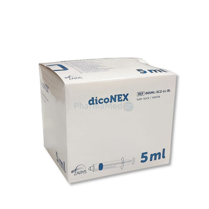 Seringues ZARYS dicoNEX 5ml luer lock /100pc