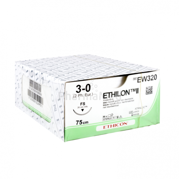 ETHILON 3/0 75cm EW320 FS 26mm /36fils
